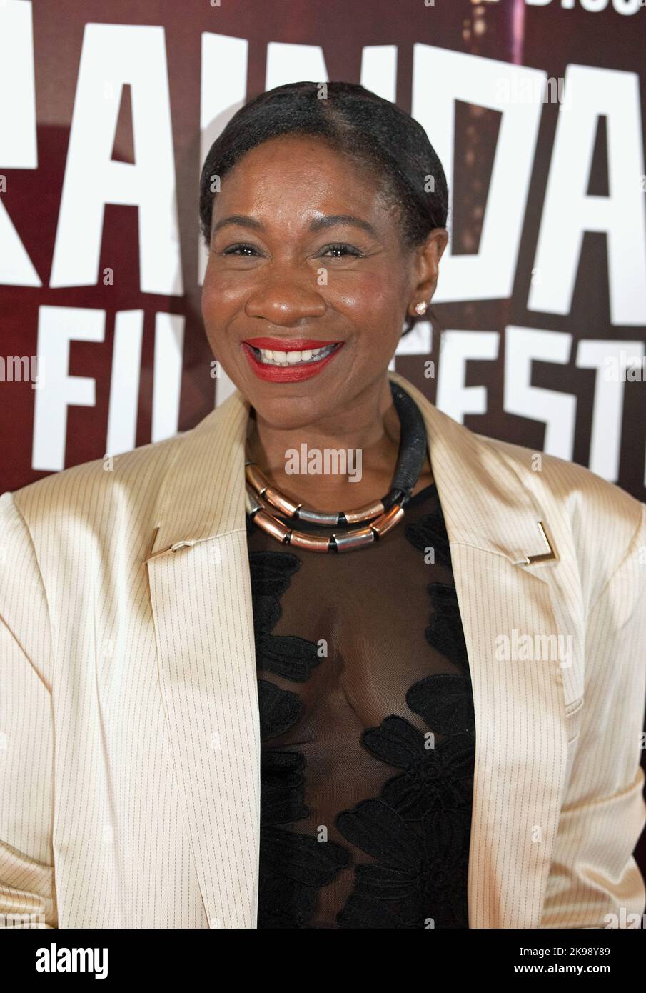 Karen Bryson attending the opening gala of the Raindance Film Festival ...