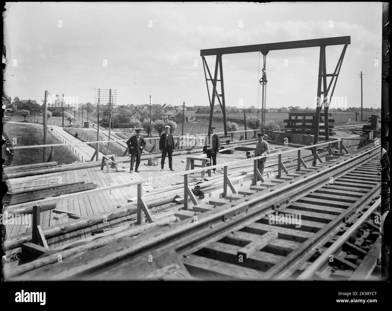 Rebuilding of the viaduct over Malmö Ystad's railway, on the route ...