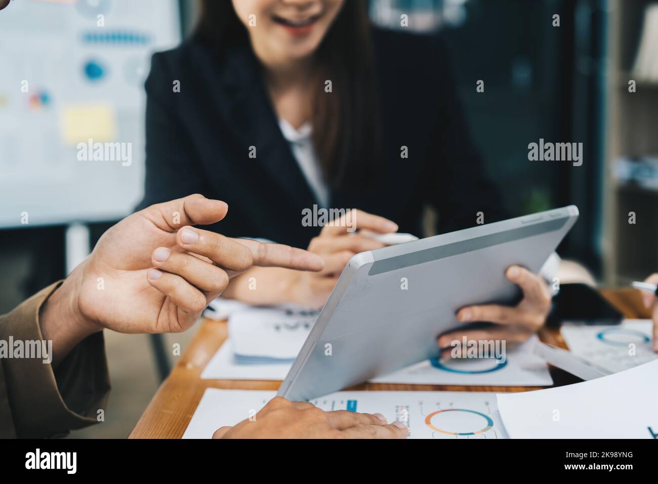 Fund managers team consultation and discuss about analysis Investment ...