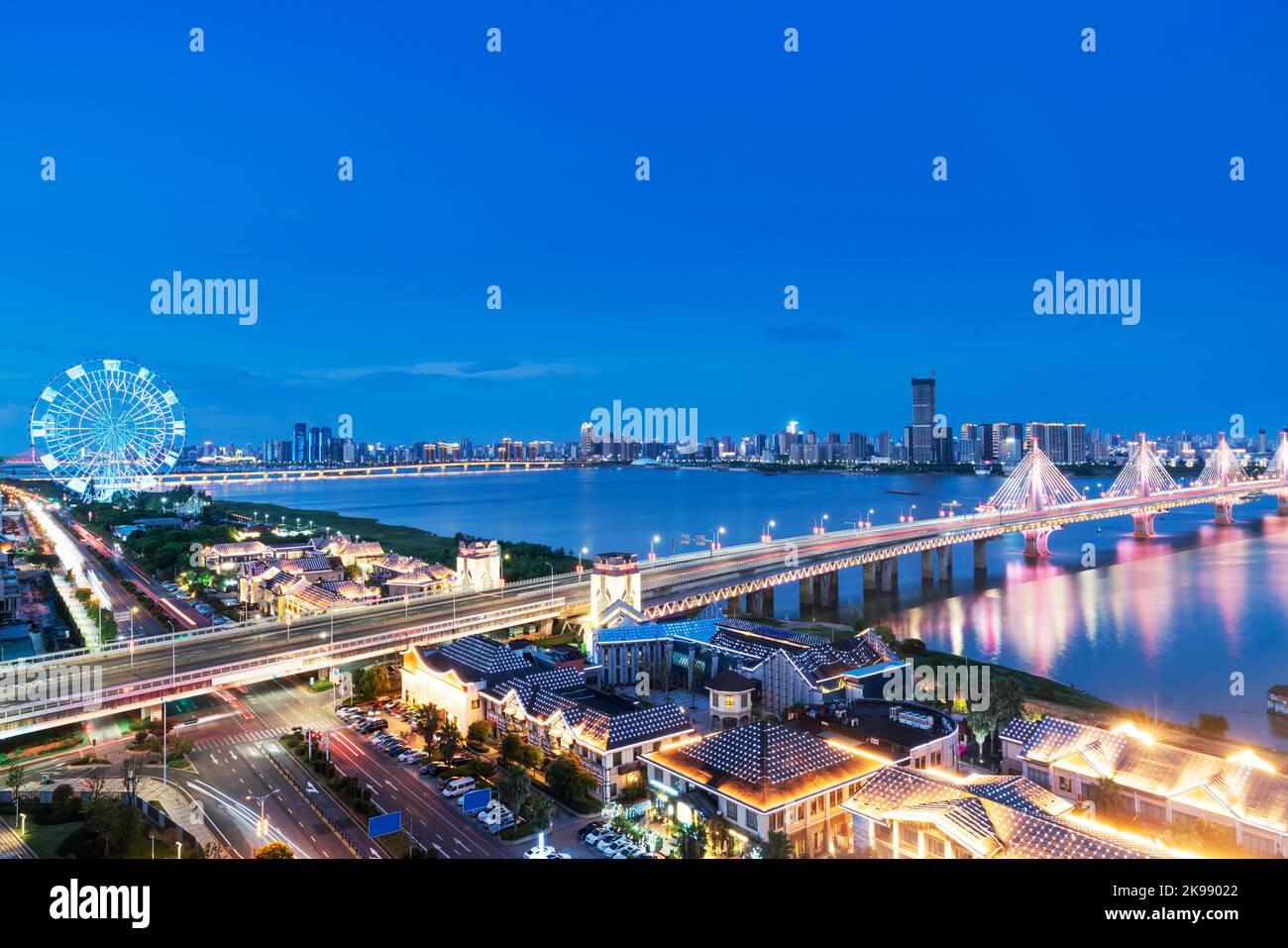 Scenery of urban architecture in Nanchang City, Jiangxi Province, China ...