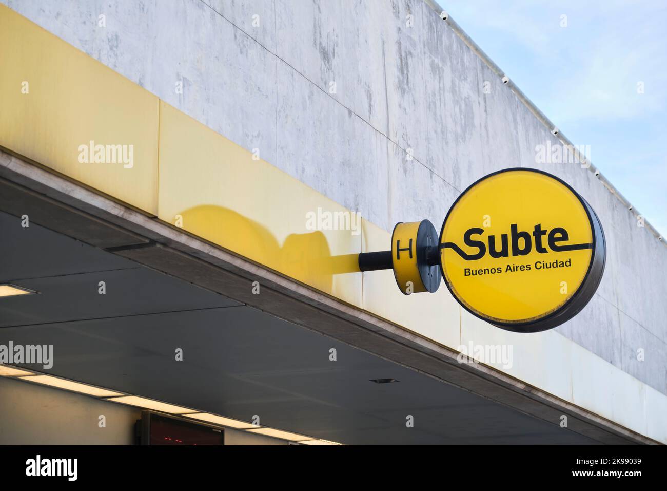 Buenos Aires, Argentina, October 23, 2022: Subte signage at the ...