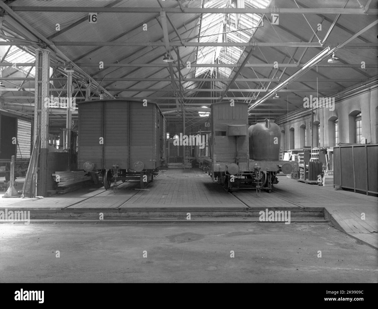 Freight wagon workshop Stock Photo - Alamy