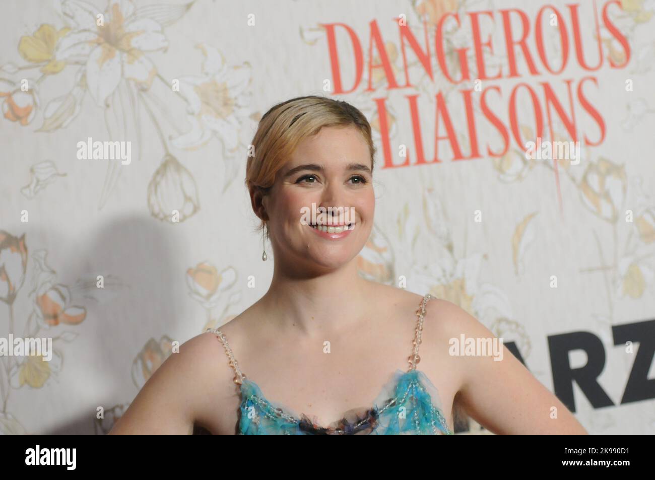 Alice Englert attends the Dangerous Liaisons premiere at Cipriani Wall ...