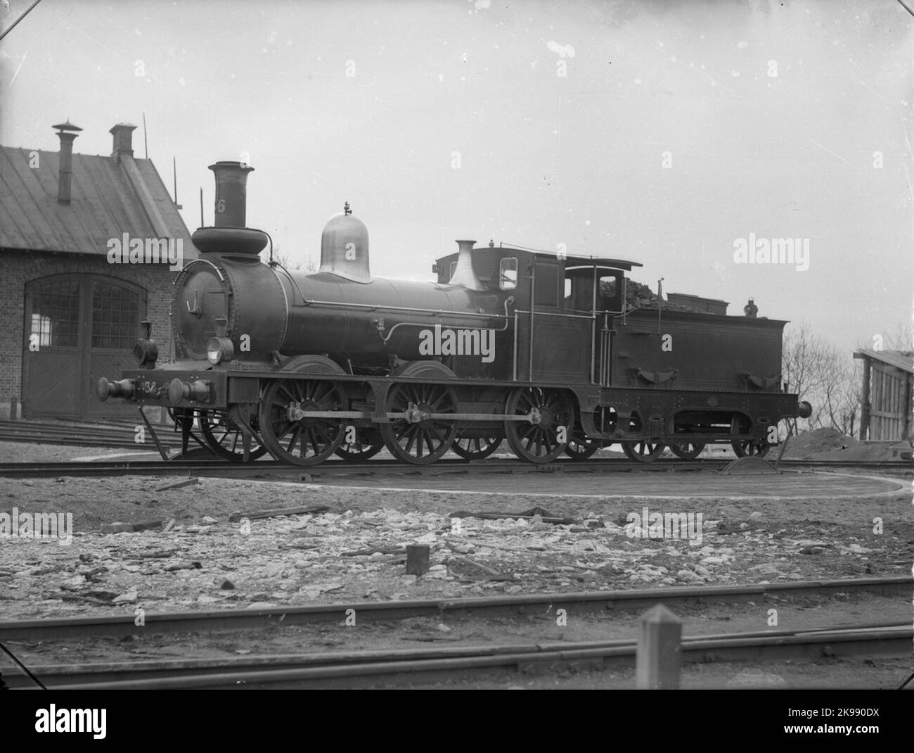 SWB K 36. Steam locomotive on the turntable. The locomotive was ...