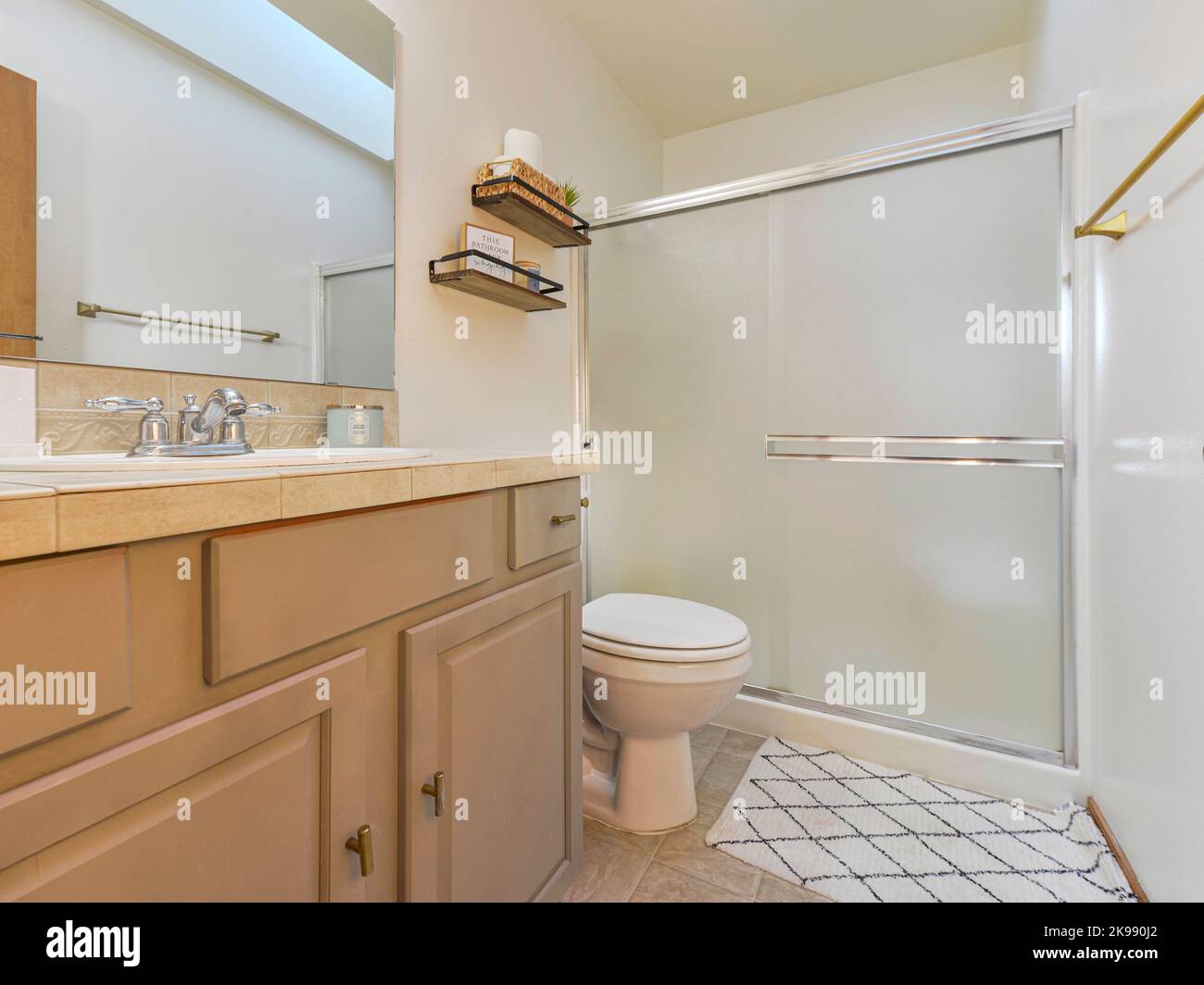 Modern residential bathroom interior Stock Photo - Alamy