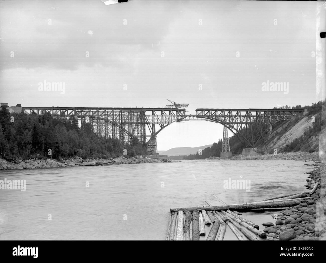 Bridge over the Ångerman River. Långsele - Mellansel Stock Photo - Alamy