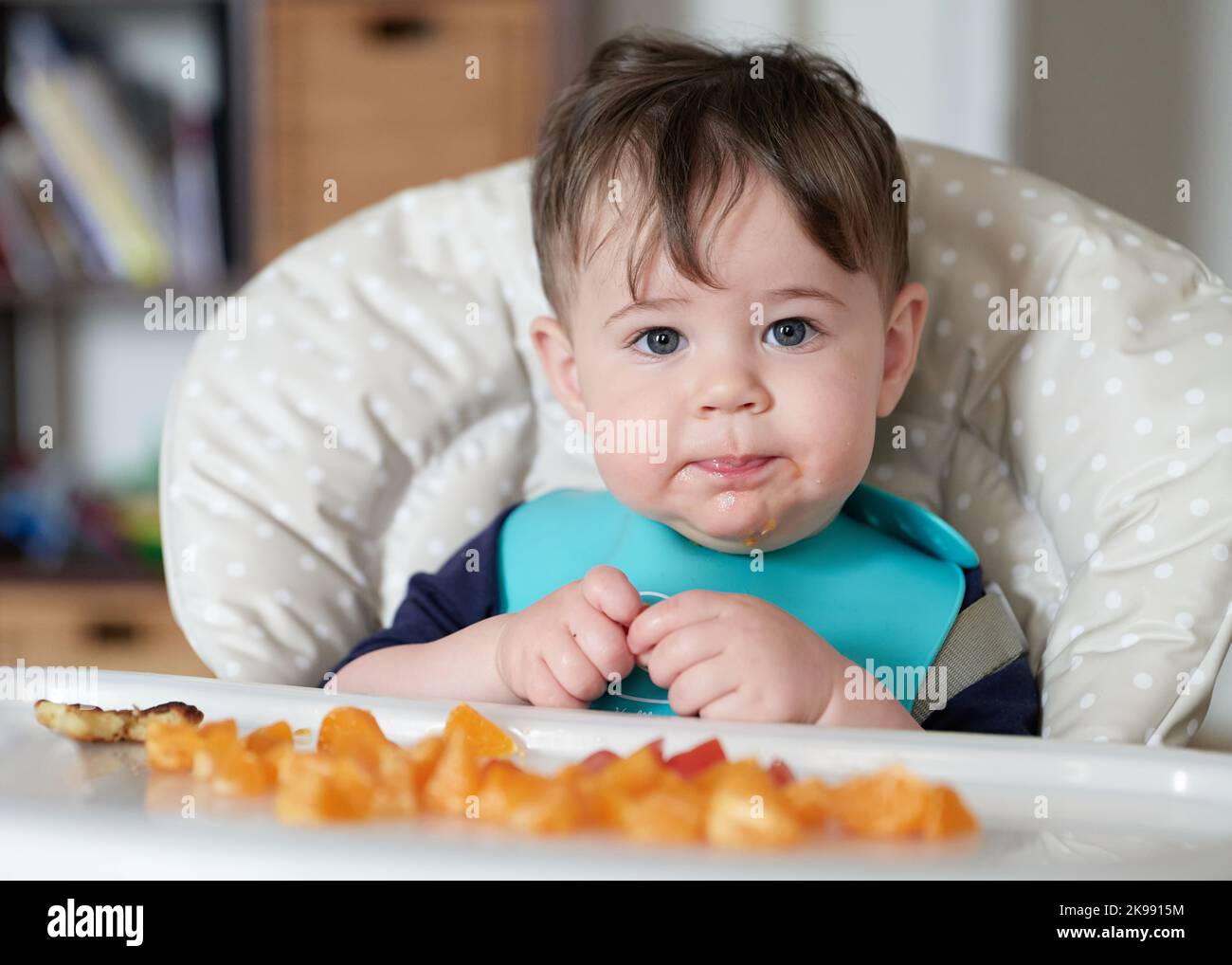 Cute toddler in kid chair hi-res stock photography and images - Alamy