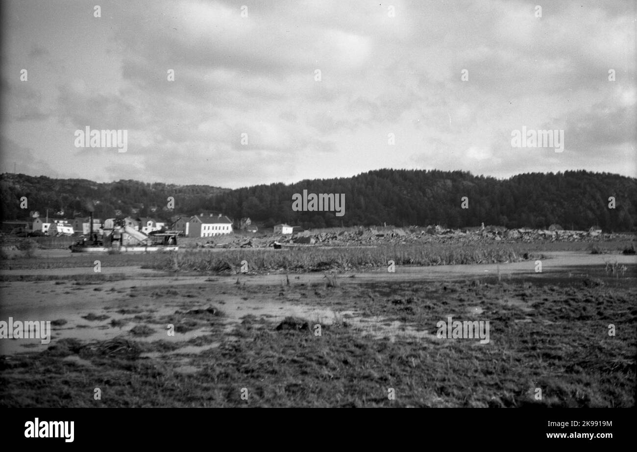 Surte catastrophe (8.16 pm). Earth. The houses that were drawn in the ...