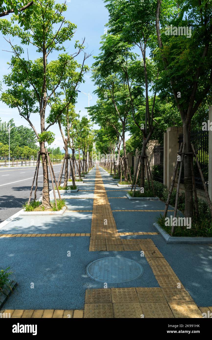 walkway in the modern city Stock Photo - Alamy
