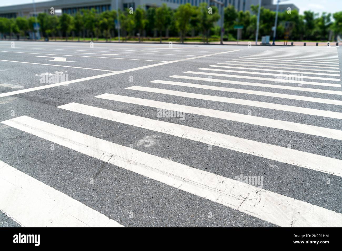 Zebra crossing on outdoor road Stock Photo - Alamy