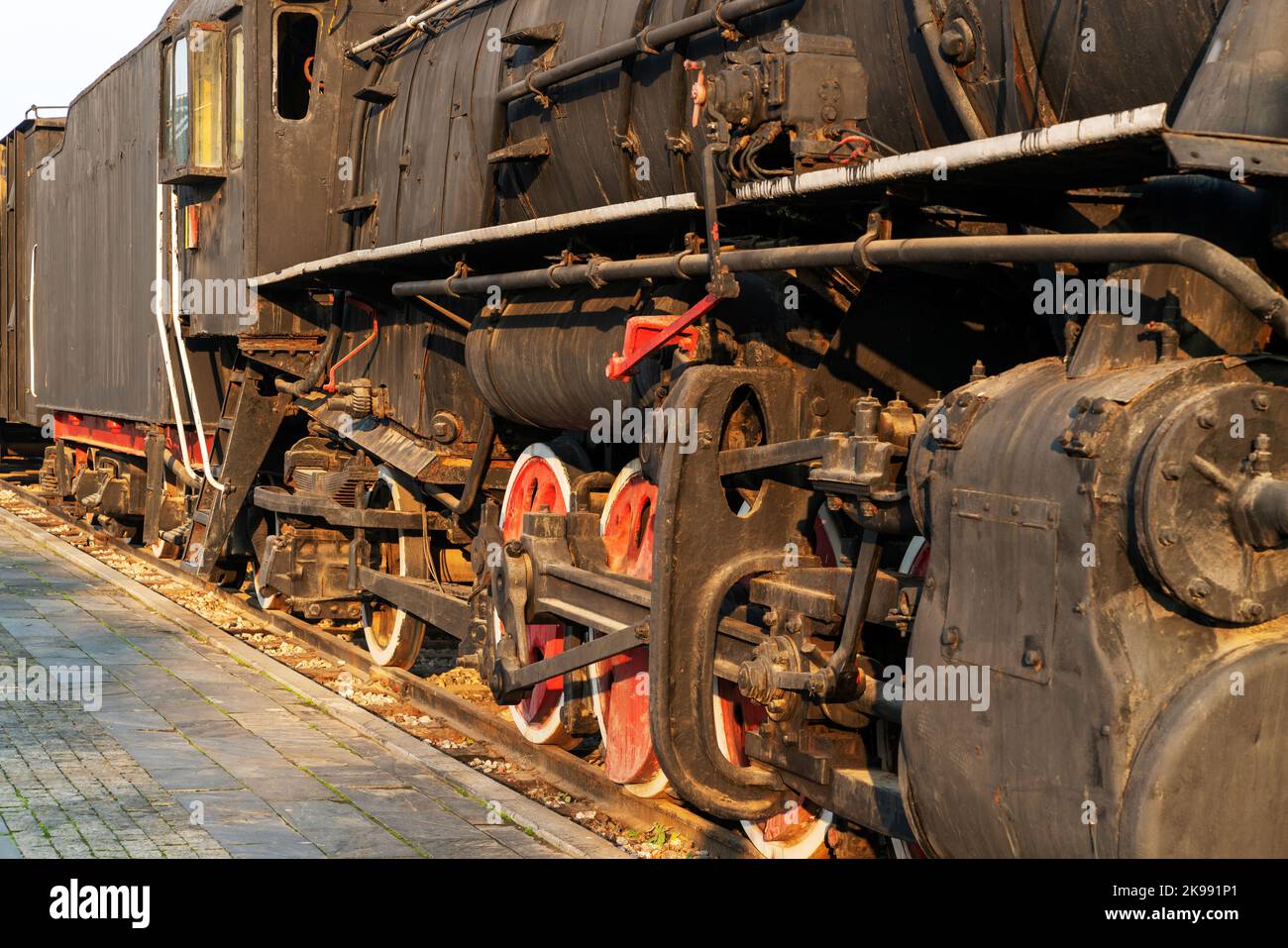 Old train parts hi-res stock photography and images - Alamy