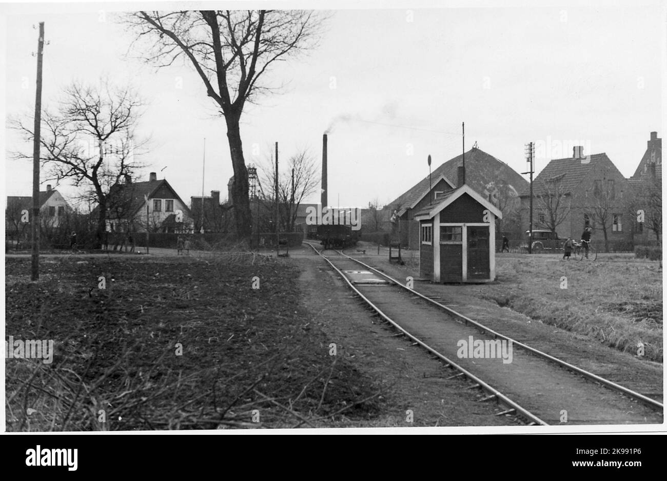 Line image, on the route between Gunnarstorp and Åstorp Stock Photo - Alamy