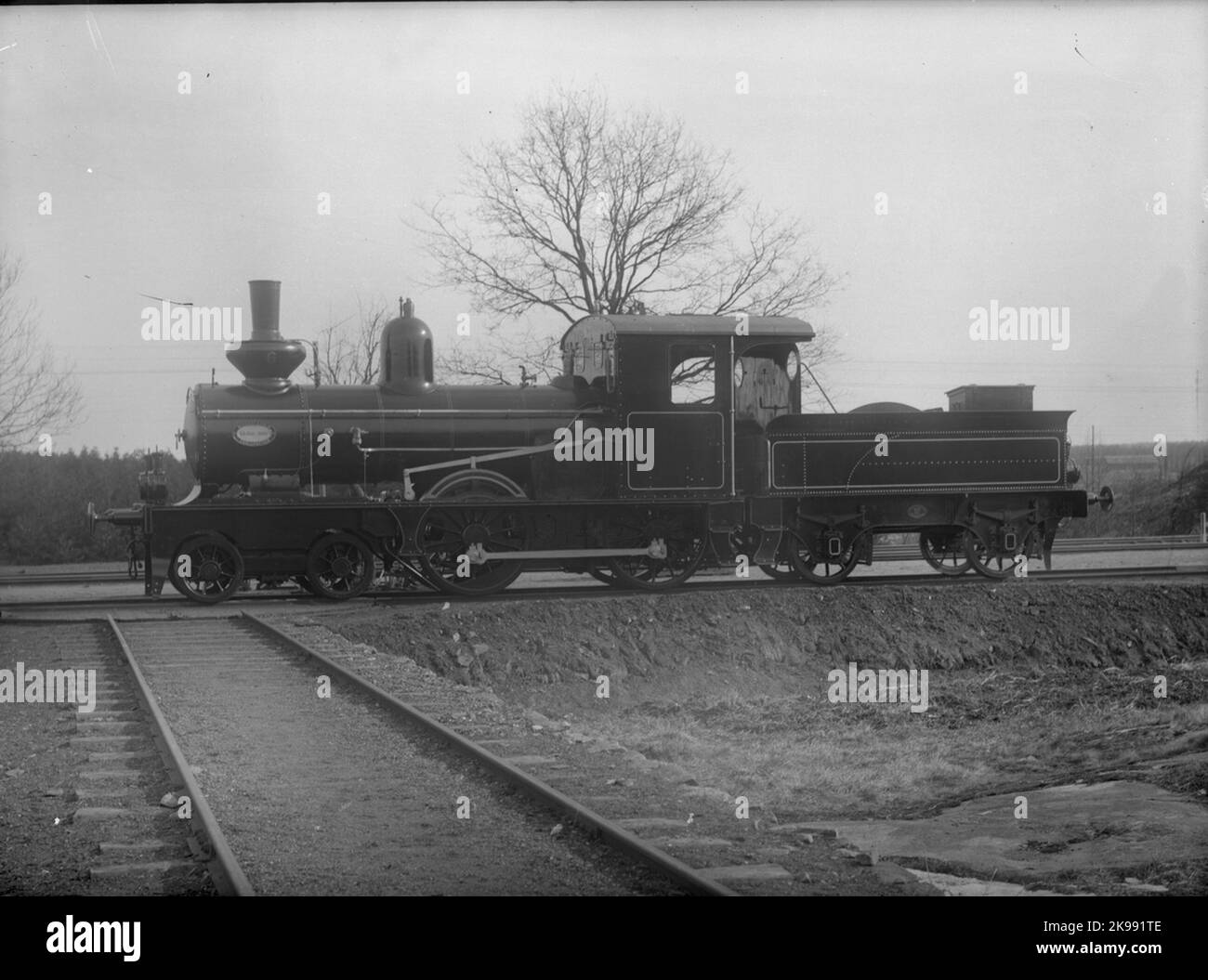 KJ C 6. Delivery Photo. Steam locomotive on the turntable. Was named ...
