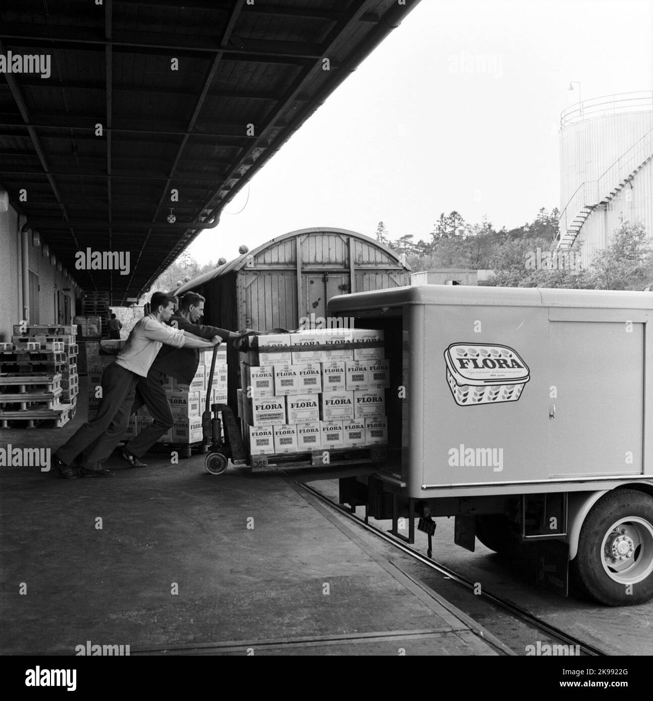 Live margarine factory Stock Photo - Alamy