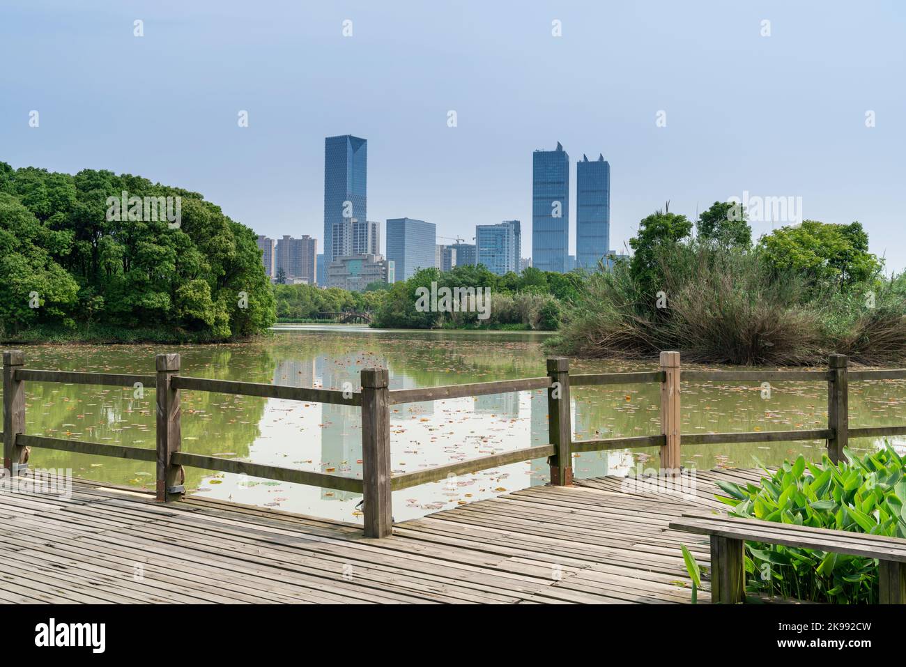 Lakeside modern office building in China Stock Photo - Alamy