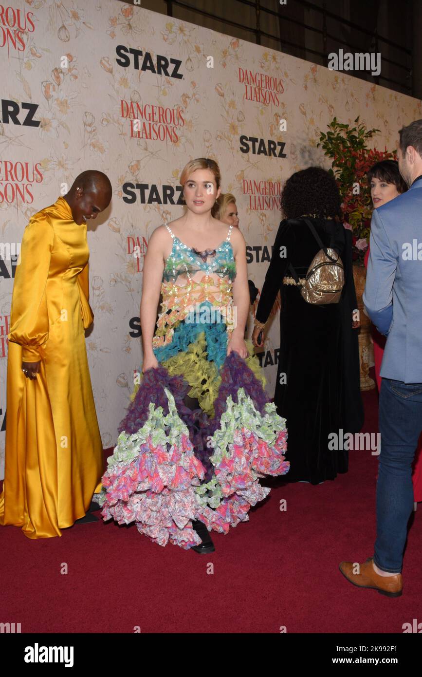 Alice Engelrt attends the Dangerous Liaisons premiere at Cipriani Wall ...