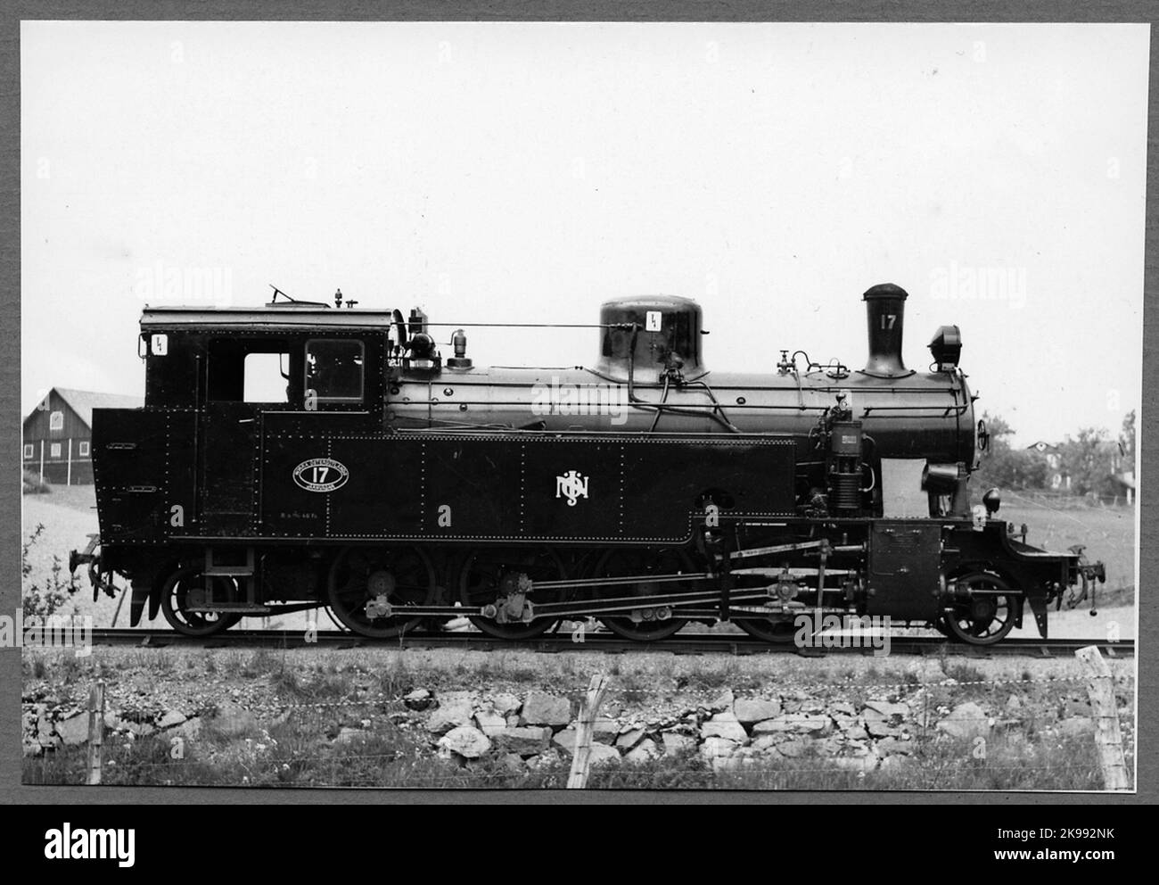 Steam locomotive, northern Östergötlands Railways, Nöjd Lok 17 ...