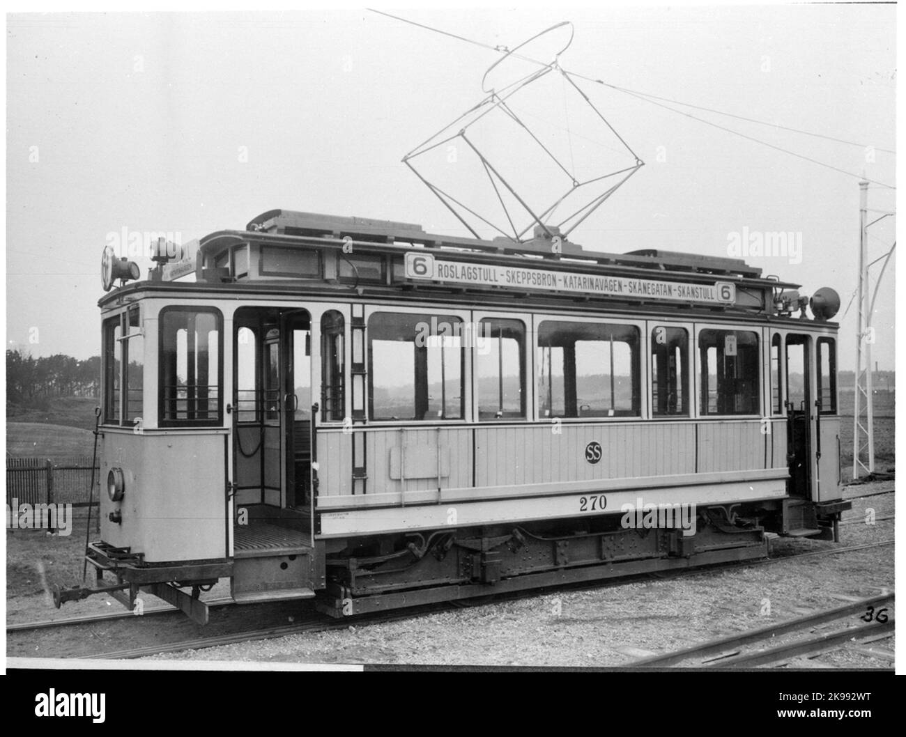 Aktiebolaget Stockholm's tramways, SS A10 270, line 6, which went ...