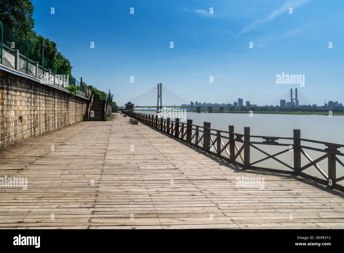 yangtze river cable stayed bridge Stock Photo - Alamy