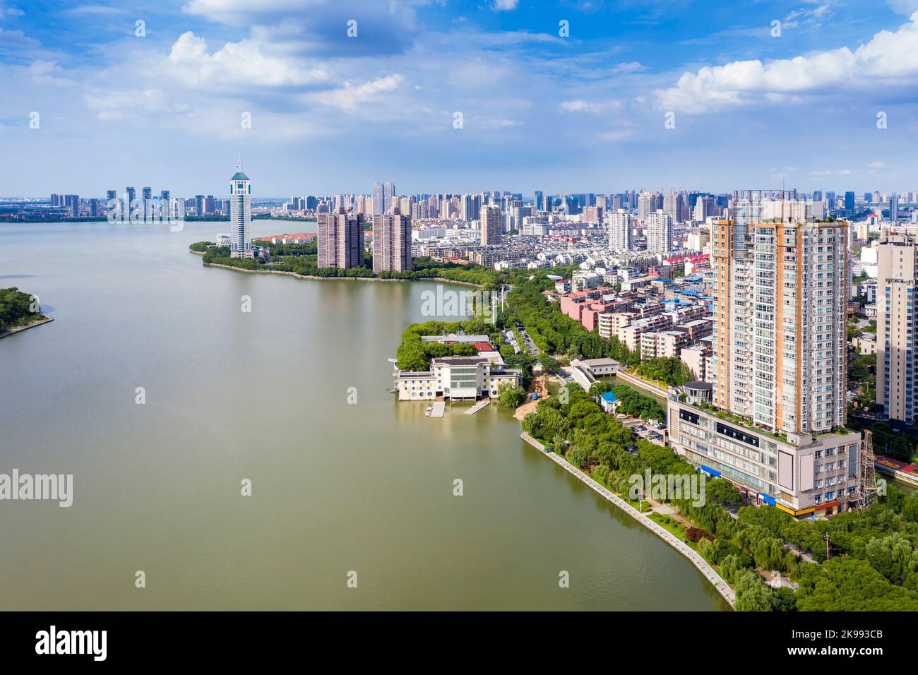 Lakeside modern office building in China Stock Photo - Alamy