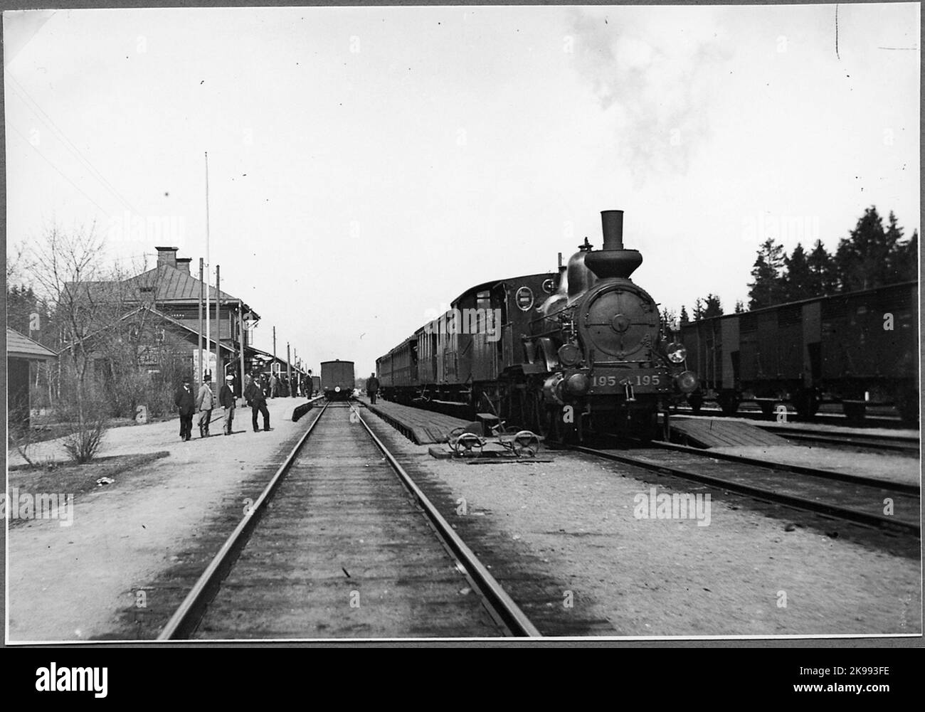 The State Railways, SJ about 195 "Amala" at Kilafors station 1900 Stock ...