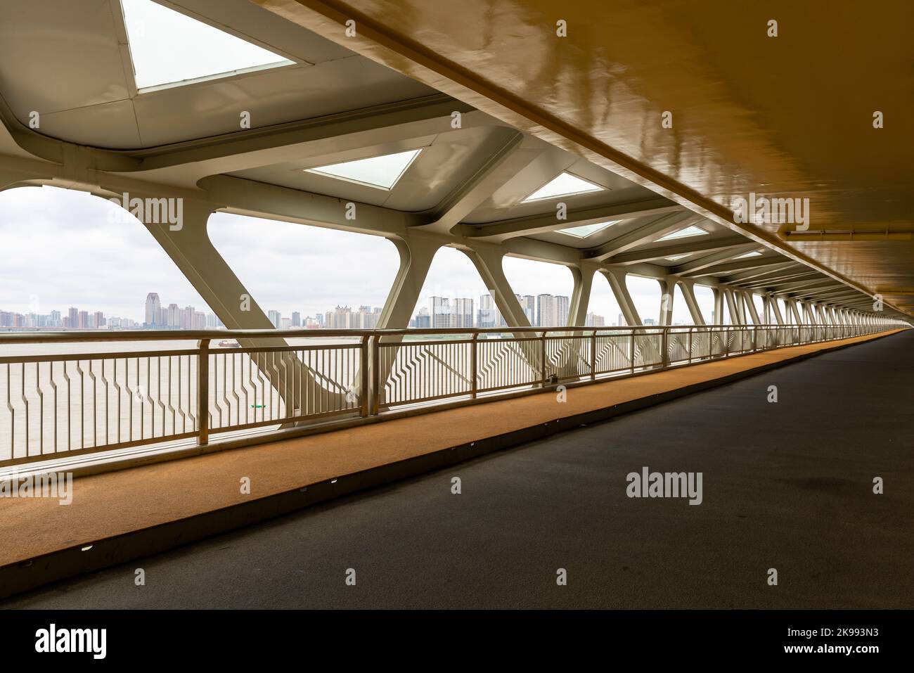 Bridge, pedestrians and non-motorized vehicle lanes Stock Photo - Alamy