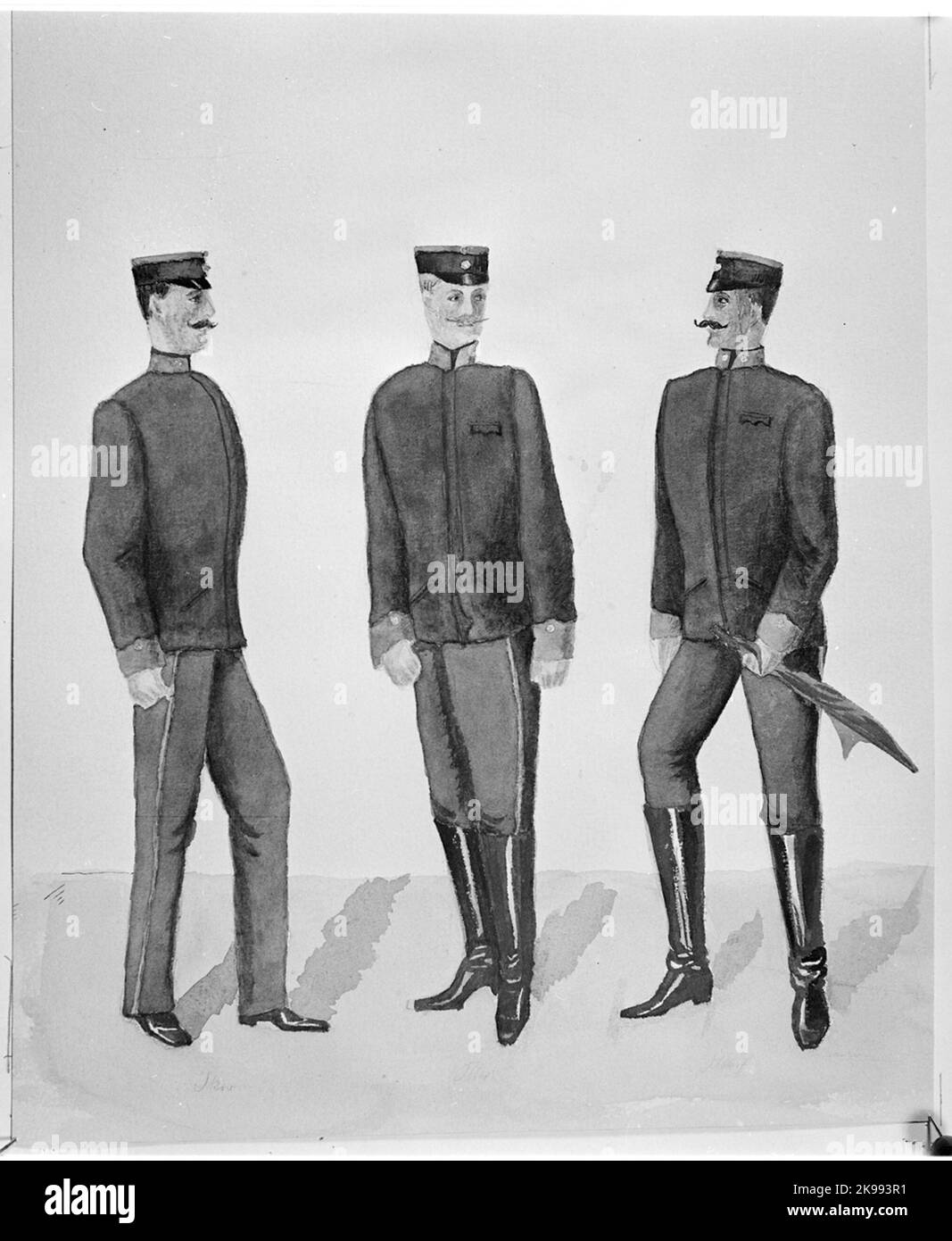 Proposal for uniforms by Carl Gustaf af Geijerstam Stock Photo - Alamy