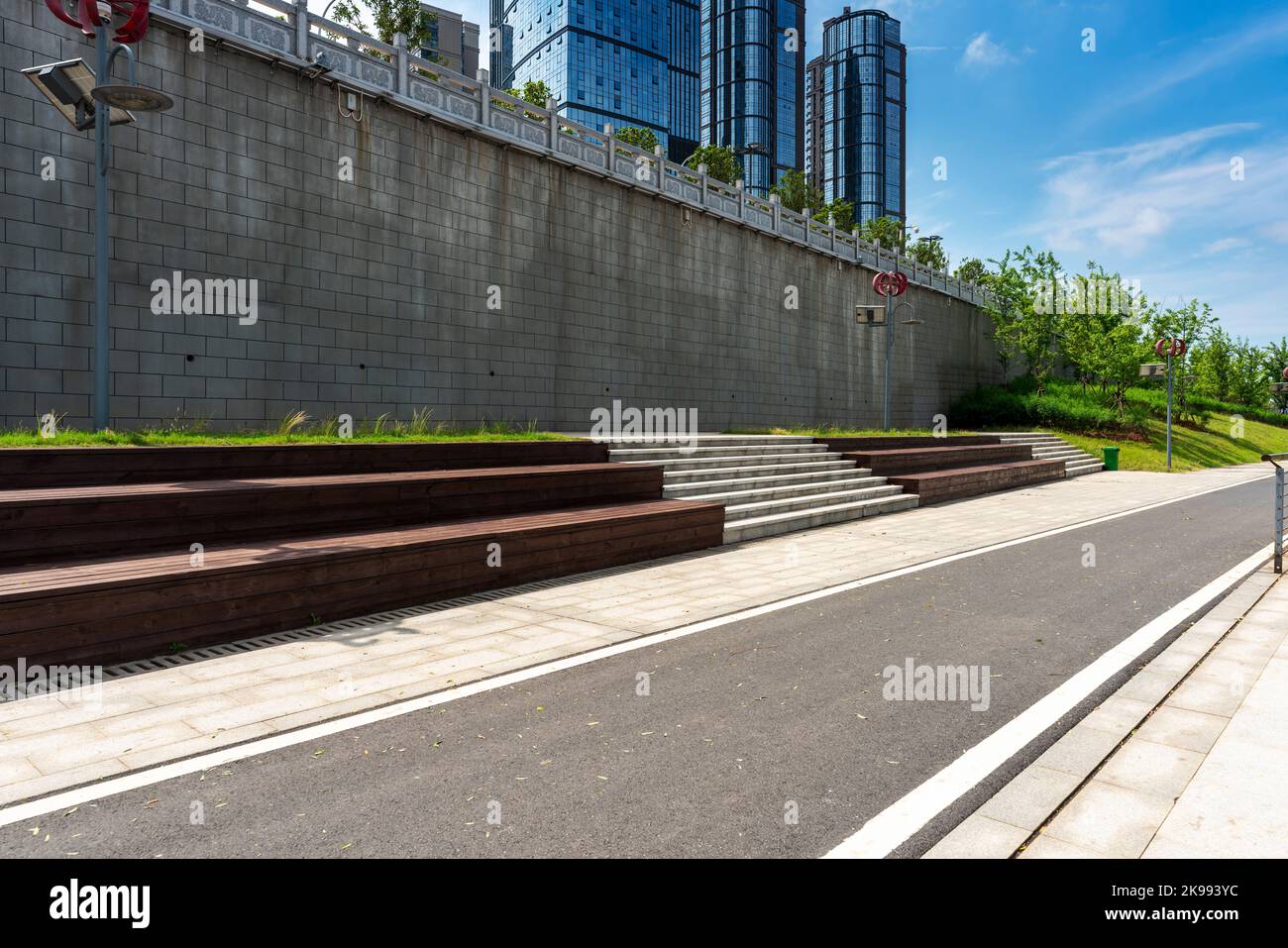 walkway in the modern city Stock Photo - Alamy
