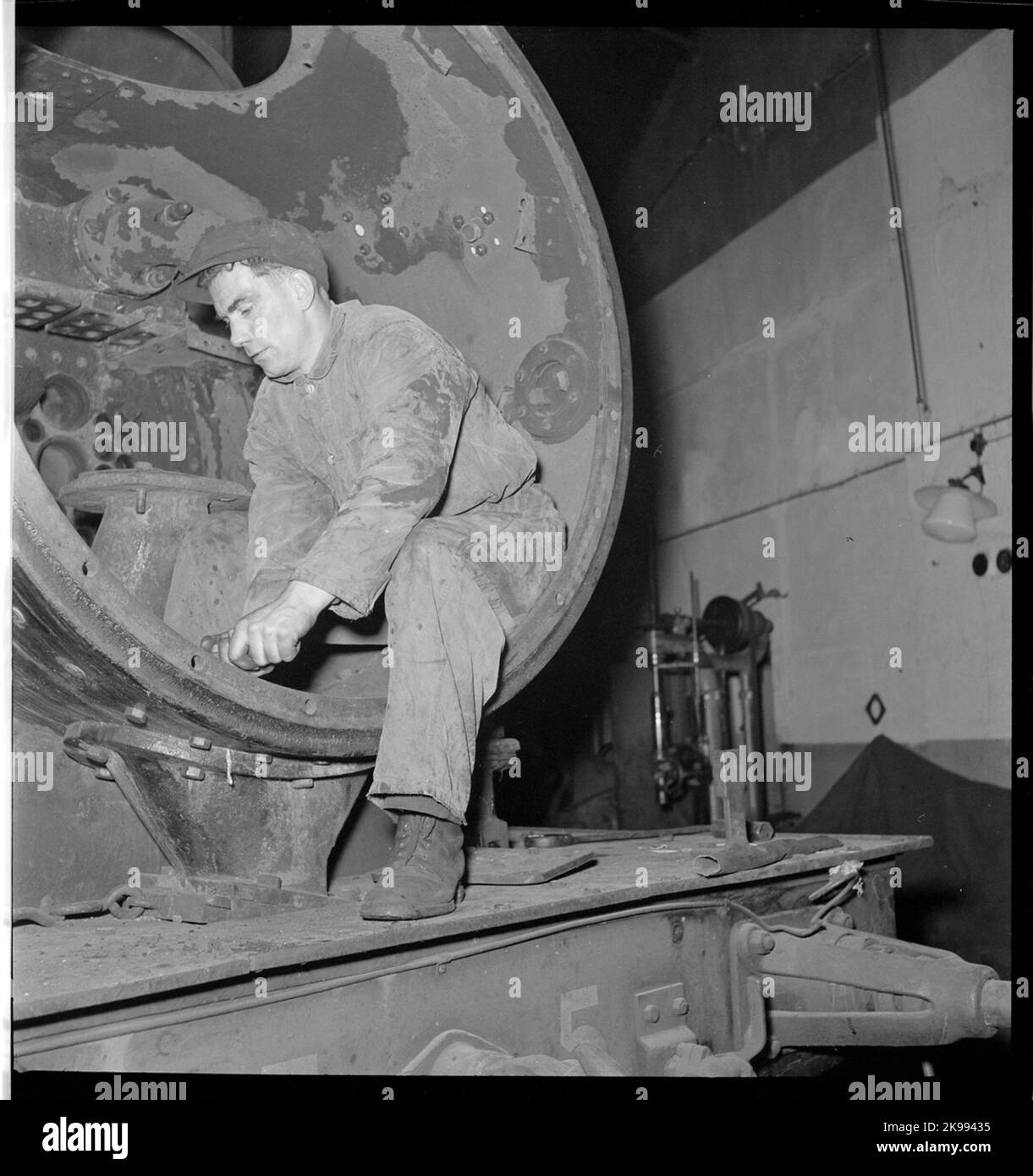 Maintenance of steam boiler Stock Photo - Alamy