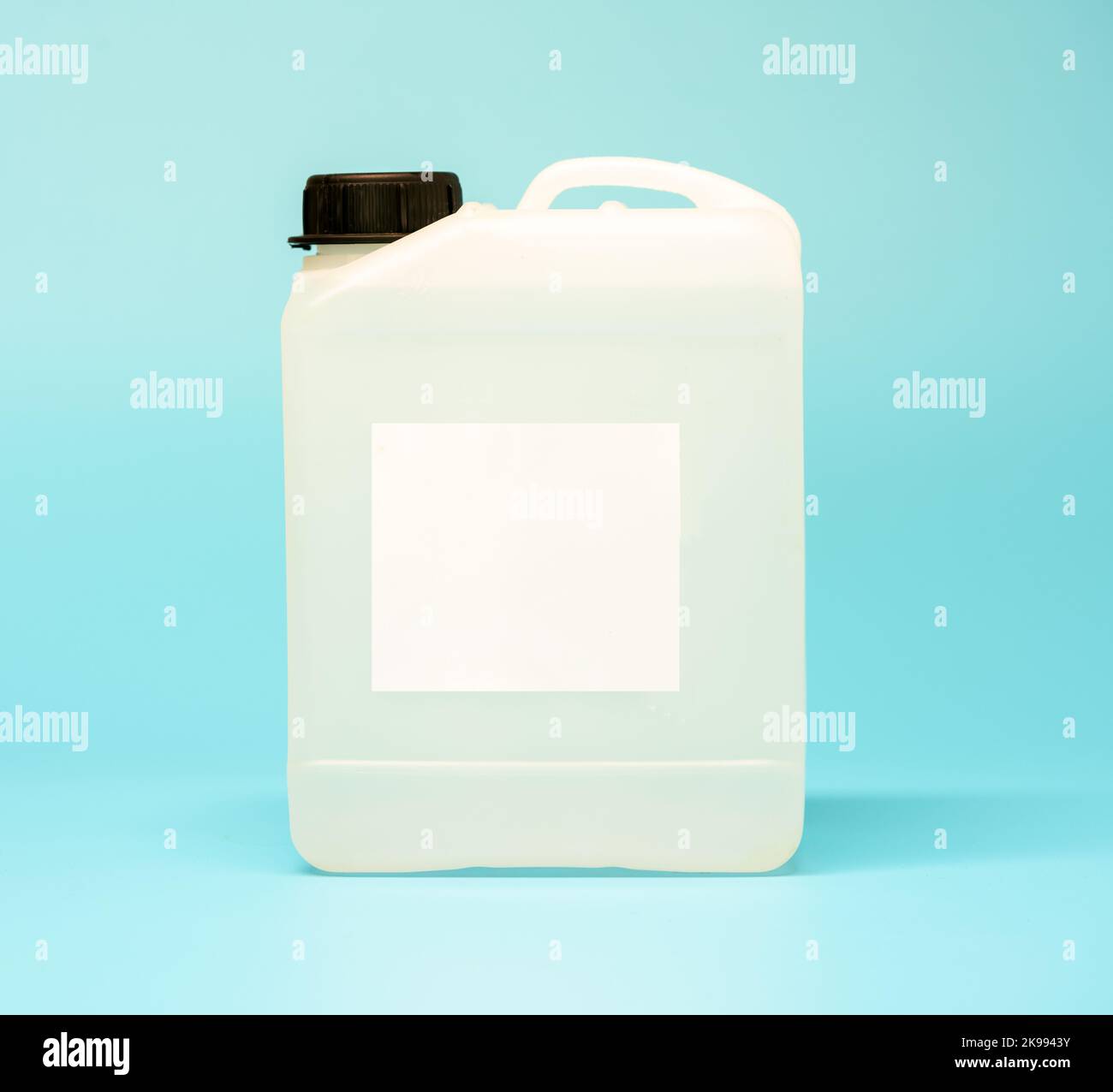 plastic transparent canister with liquid gasoline or car oil Stock ...
