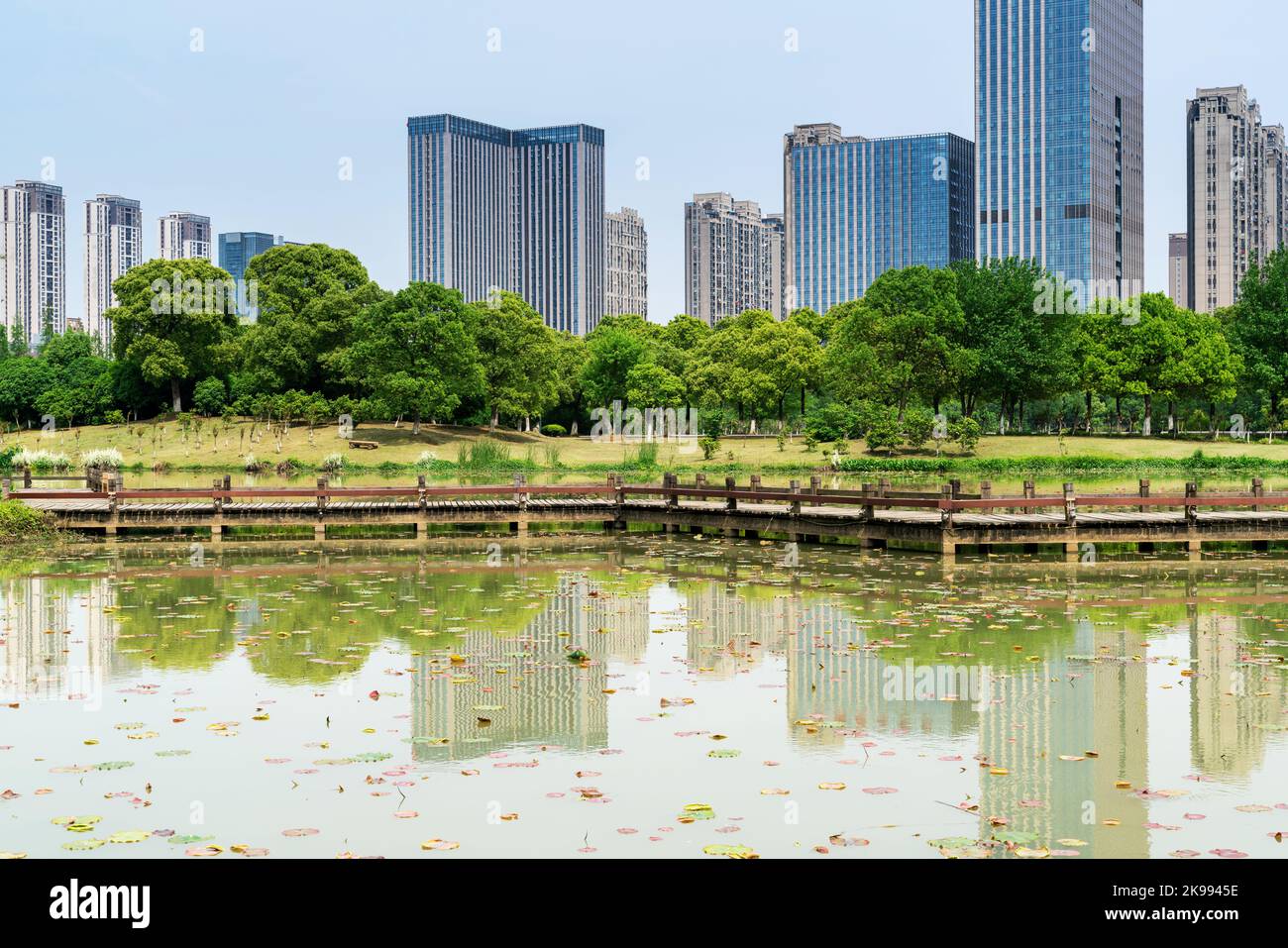 Lakeside modern office building in China Stock Photo - Alamy