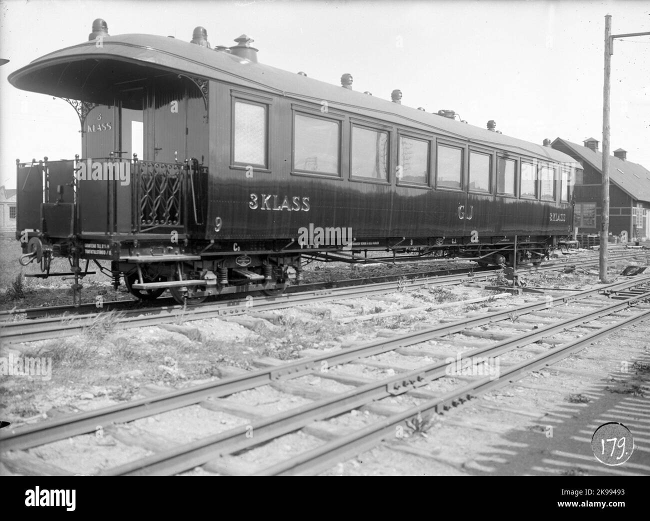Gotlands Railway, GJ CO 9. Carriage Built in Linköping 1913 Stock Photo ...
