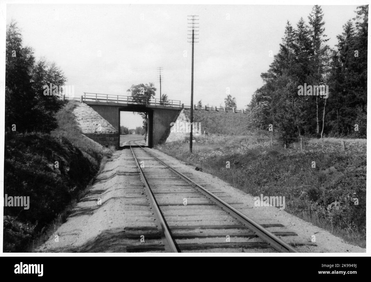 Road bridge over a railway Cut Out Stock Images & Pictures - Alamy