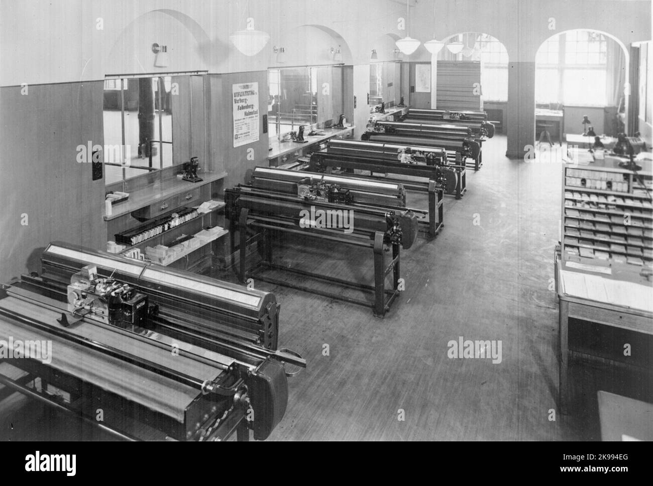 Ticket expedition and ticket printing machines Stock Photo - Alamy