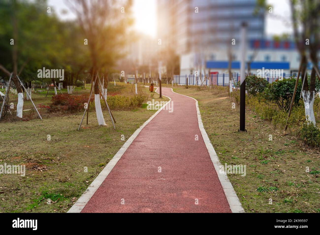 walkway in the modern city Stock Photo - Alamy