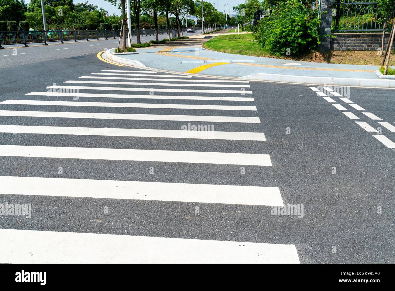 Zebra crossing on outdoor road Stock Photo - Alamy