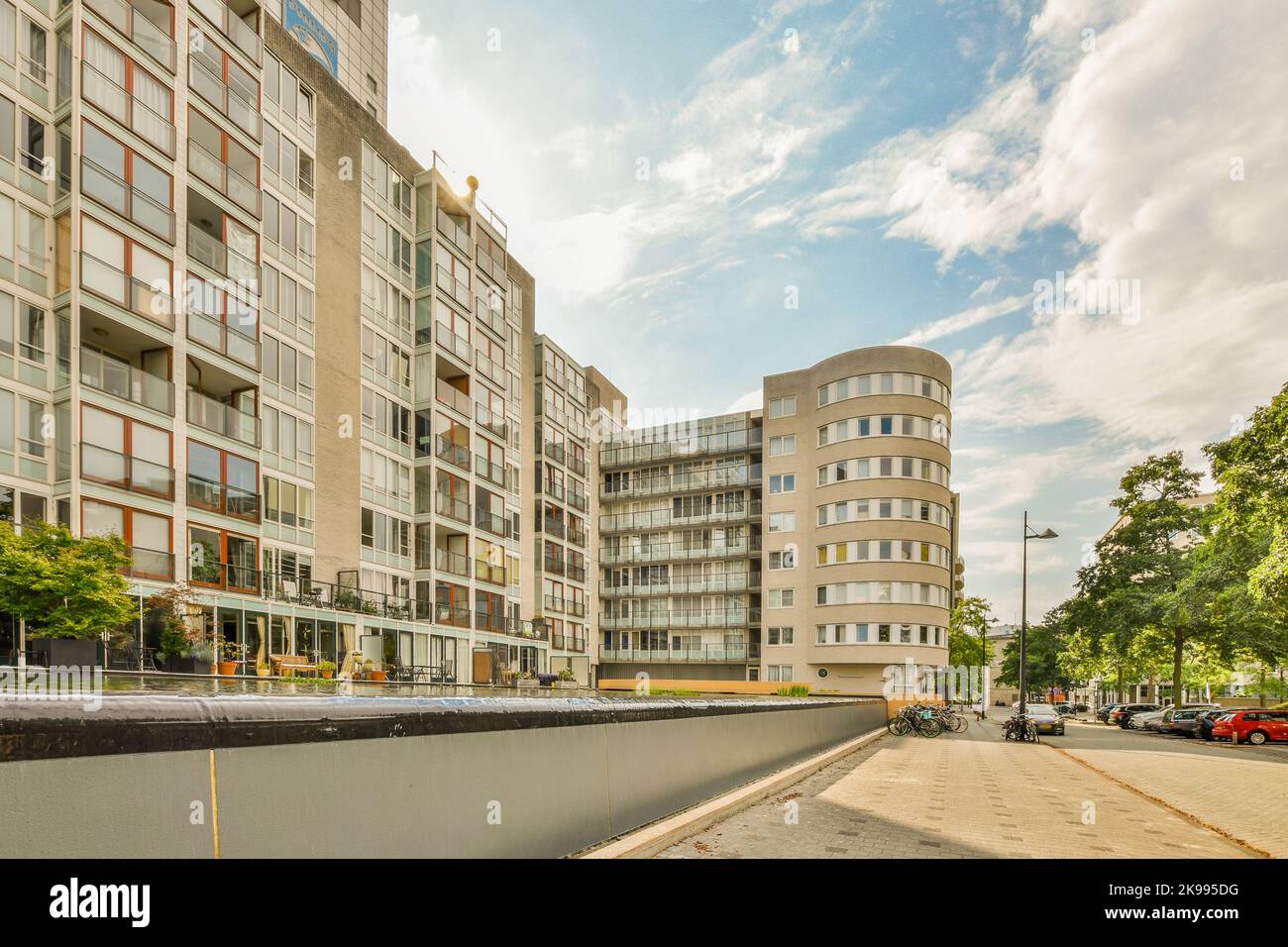 View of street near building with beauty of vegetation outside Stock ...