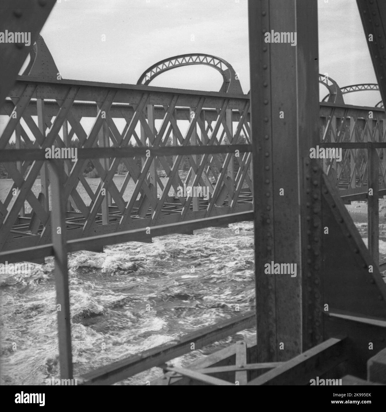 Bridges over Ljusnan. The far bridge, from the 1870s. The one in the ...