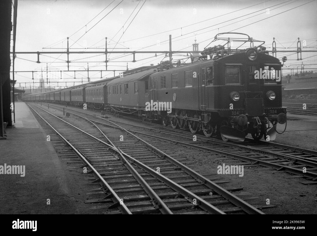 Test trains in connection with electrical operation to Uppsala. The ...