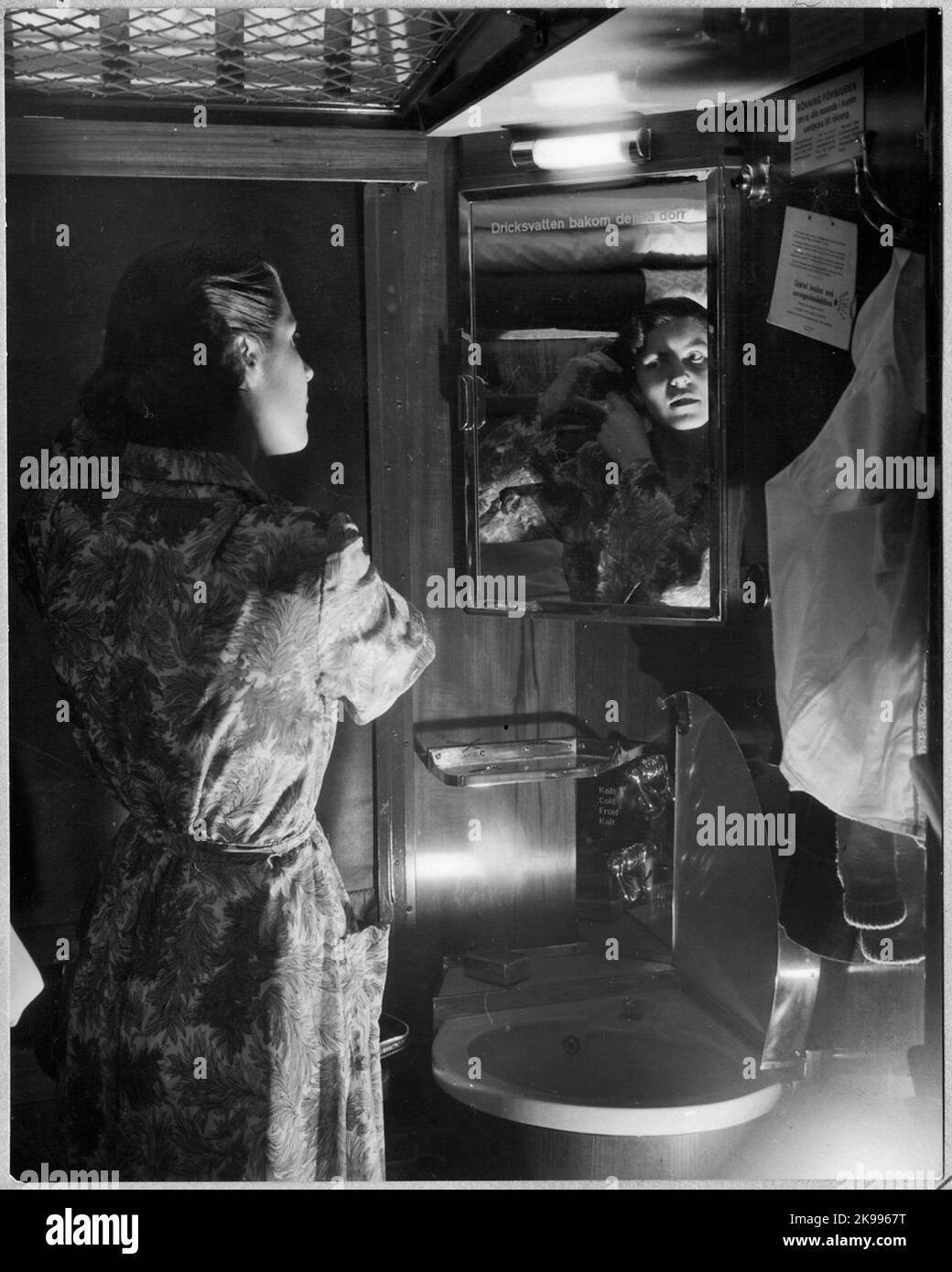 Traveling with 3rd grade sleeping compartment. State Railways, SJ Abo5 ...