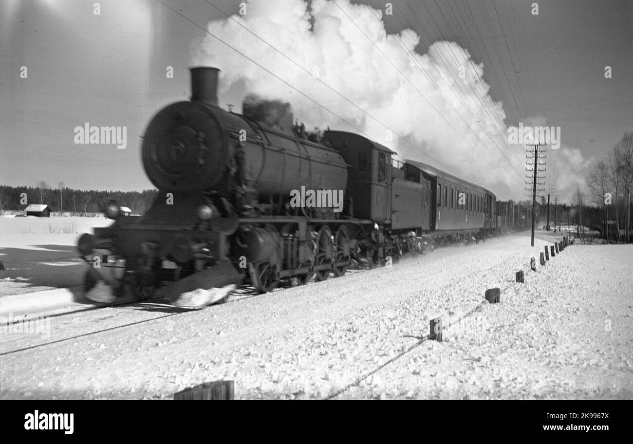 State Railways, SJ A6 by passenger trains f.d. Stockholm - Västerås ...