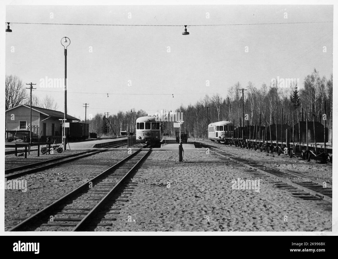 Motor cars at Ruda station Stock Photo - Alamy