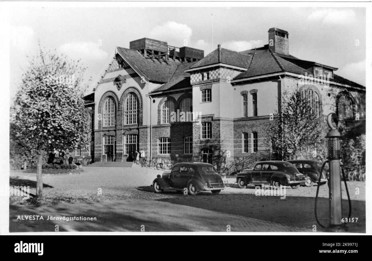 Alvesta railway station from the street side Stock Photo - Alamy