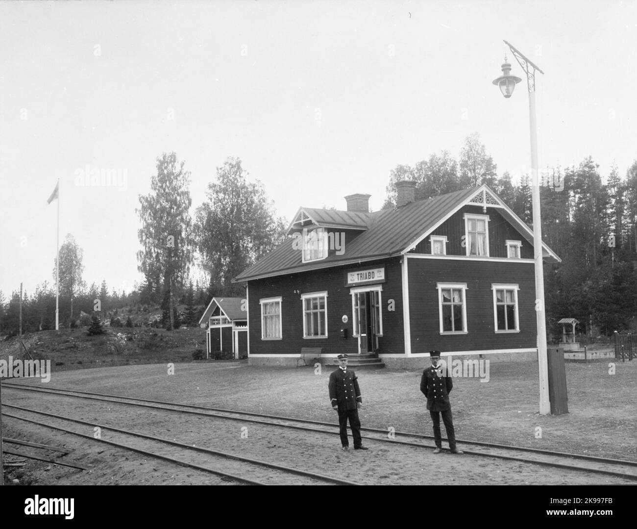 Station.station master A Widlund Stock Photo - Alamy