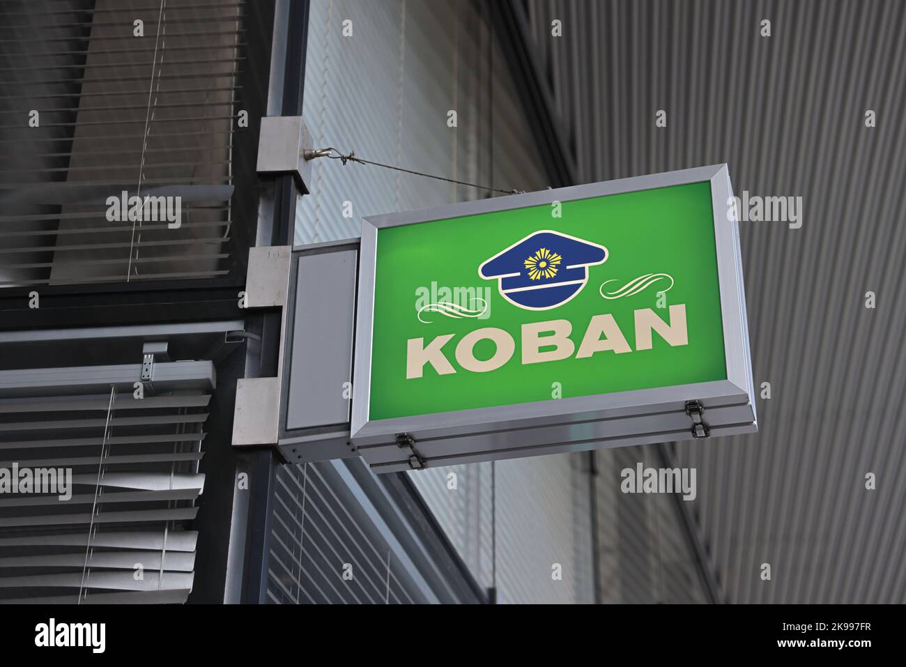 Koban Japanese police station sign seen in Tokyo. (Photo by Stanislav Kogiku / SOPA Images/Sipa ...