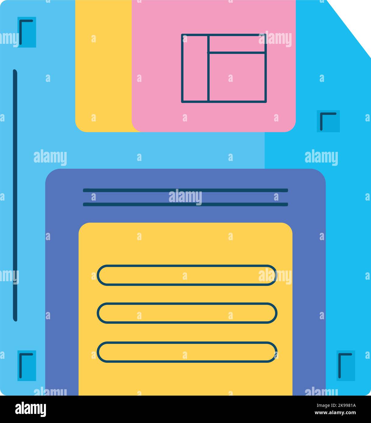 floppy nineties retro style Stock Vector Image & Art - Alamy