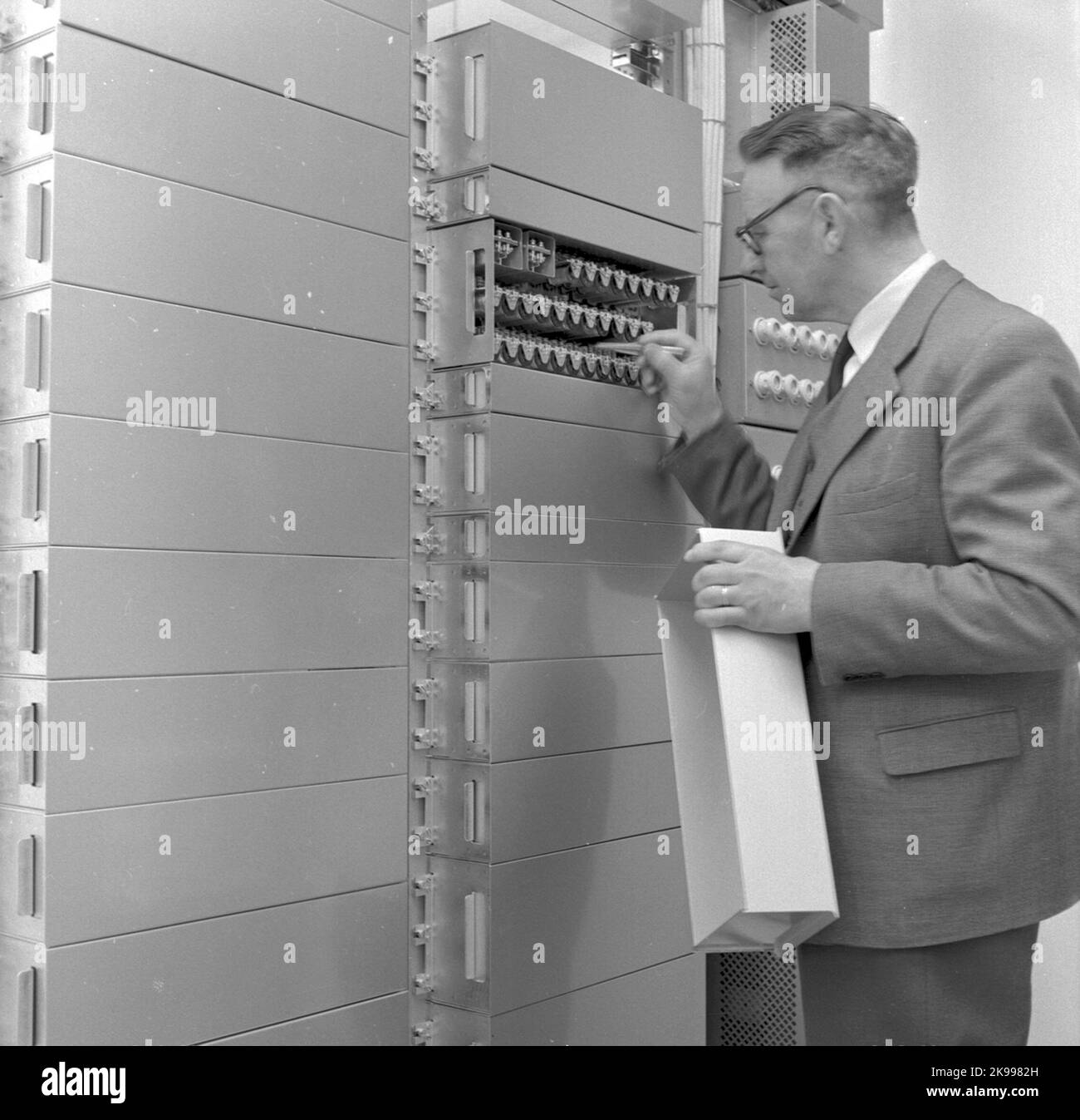 State Railways, SJ CTC facility, relay room Stock Photo - Alamy