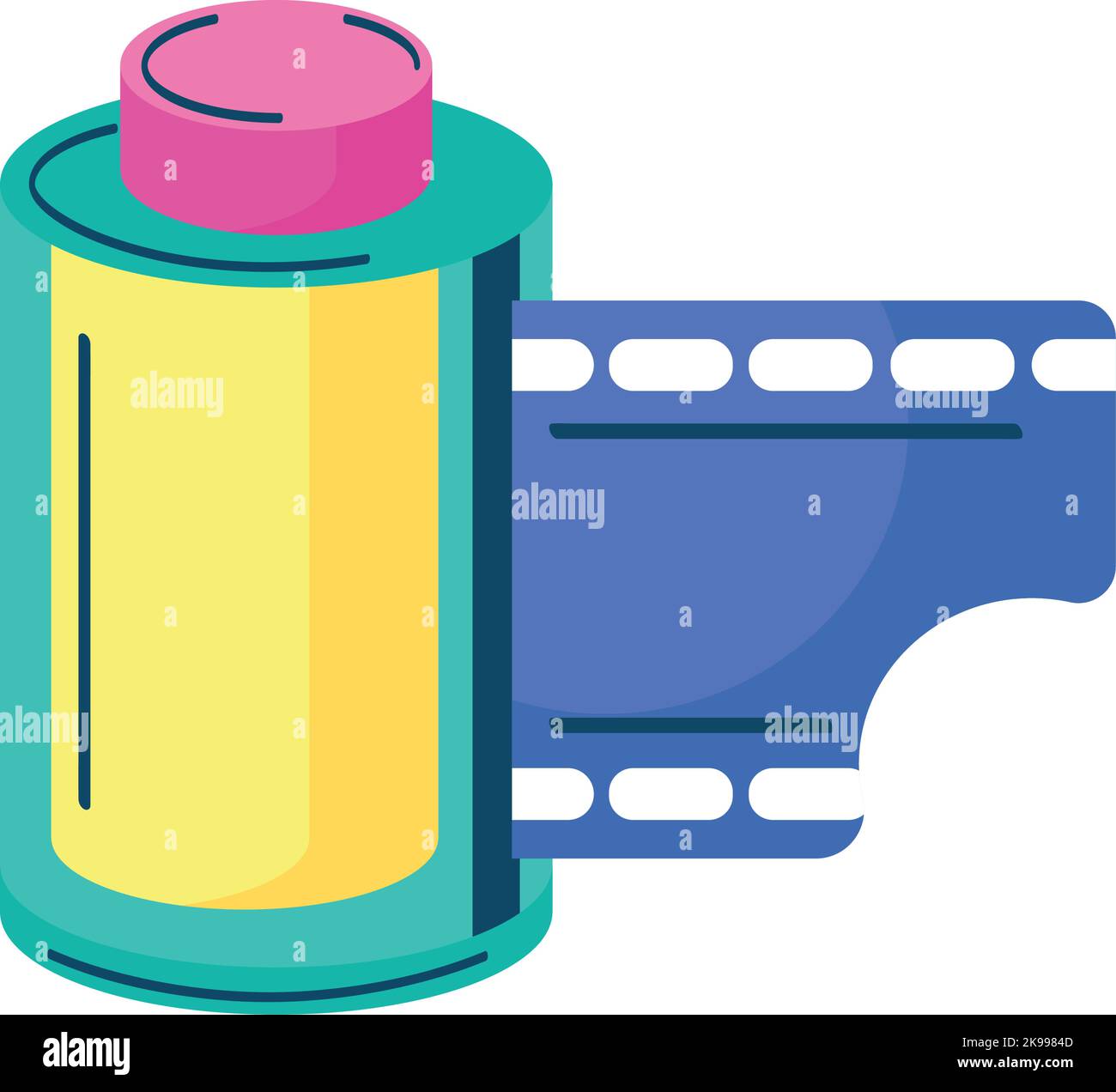 photographic roll nineties retro style Stock Vector Image & Art - Alamy