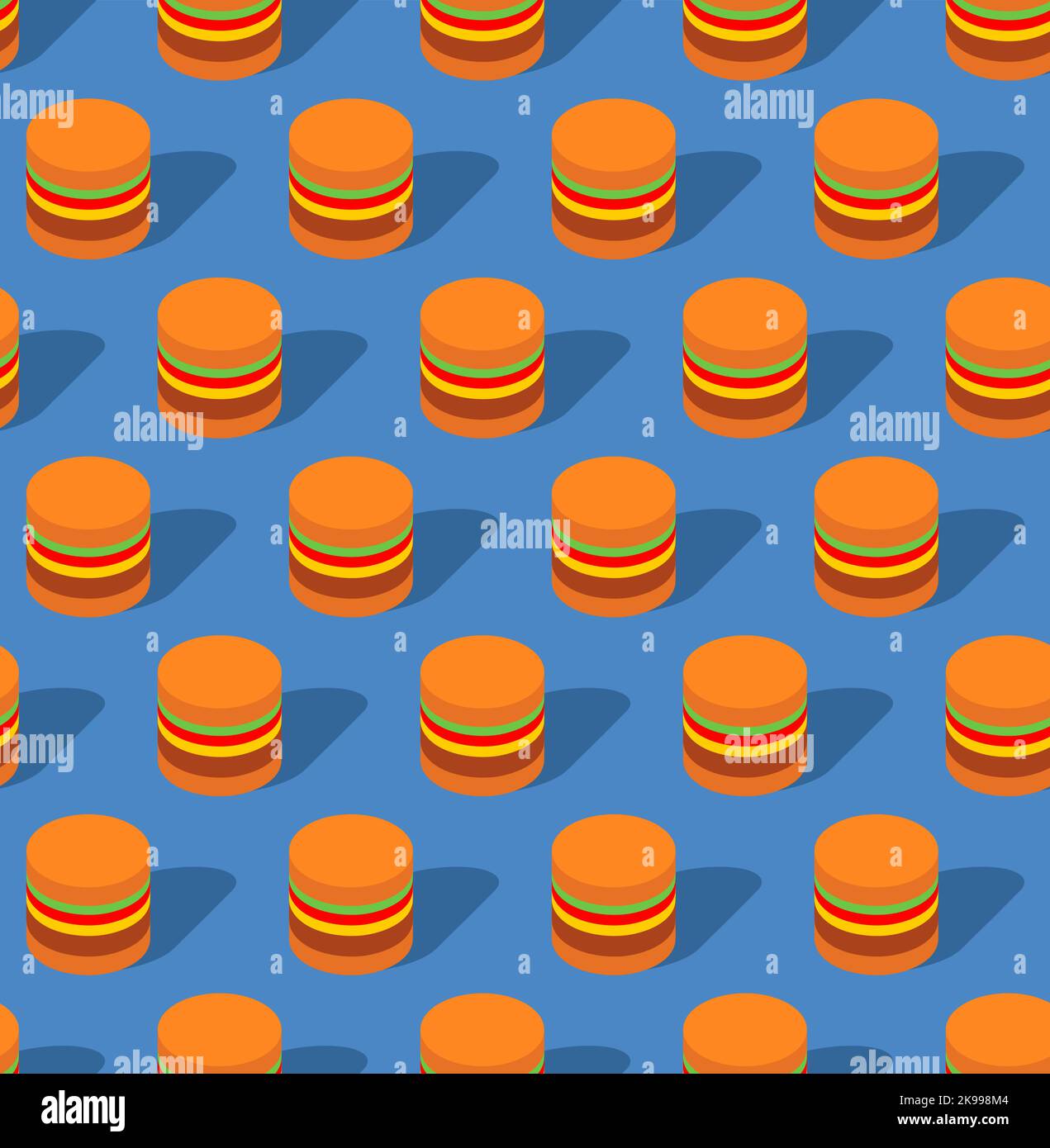 Burgers pattern seamless. Hamburger background. Simplified fast food ...