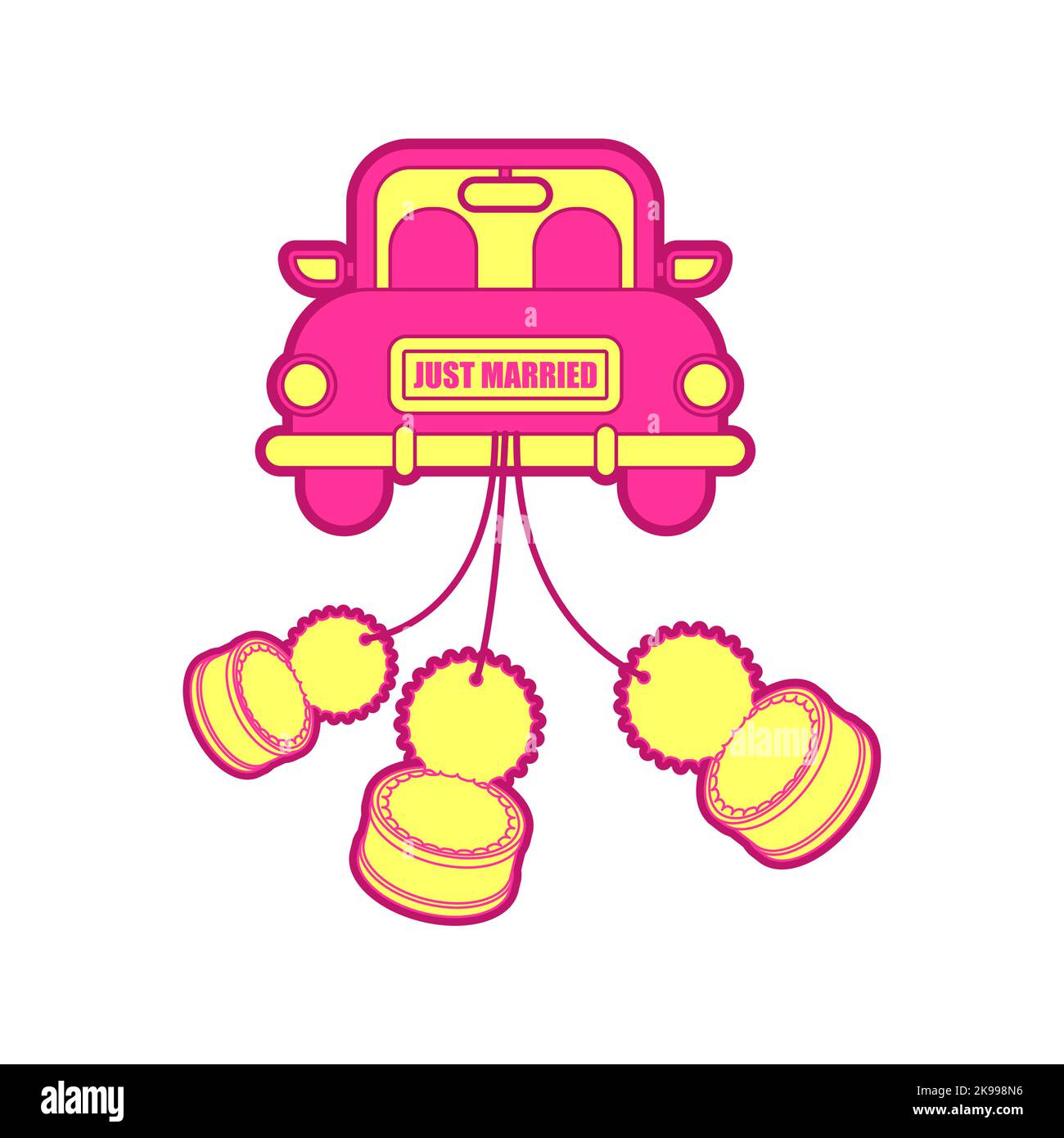 Just married car sign. Newlyweds car icon Stock Vector Image & Art - Alamy